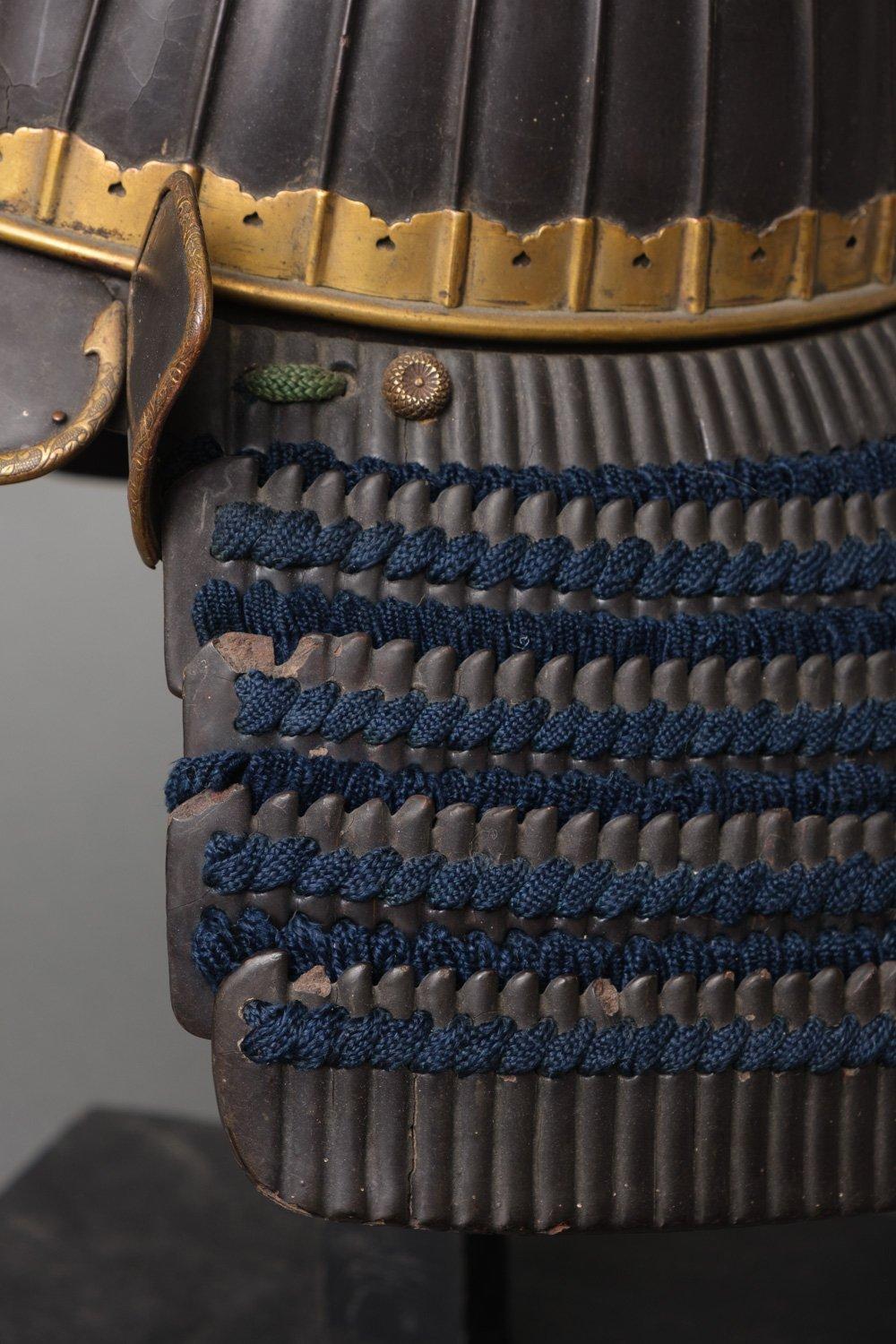 Japanese 18th-Century Black Lacquer Suji'kabuto 'Samurai Helmet' with Maedate For Sale at ...