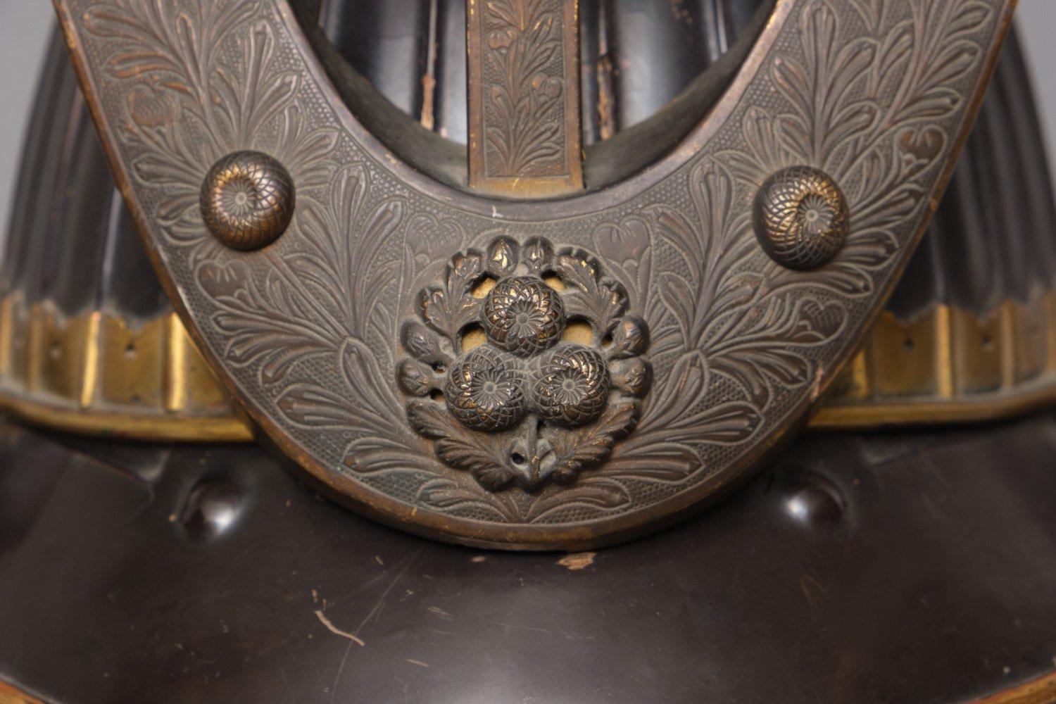 Japanese 18th-Century Black Lacquer Suji'kabuto 'Samurai Helmet' with ...