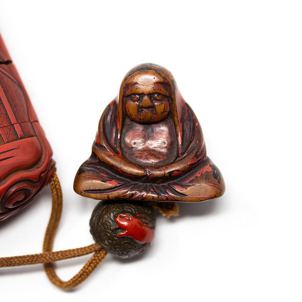 Japanese 19th Century Tsuishu Inro Murakami Chusei For Sale at 1stDibs