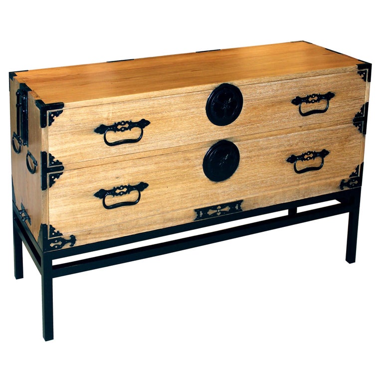 Japanese 2-Drawer Chest on Stand at 1stDibs