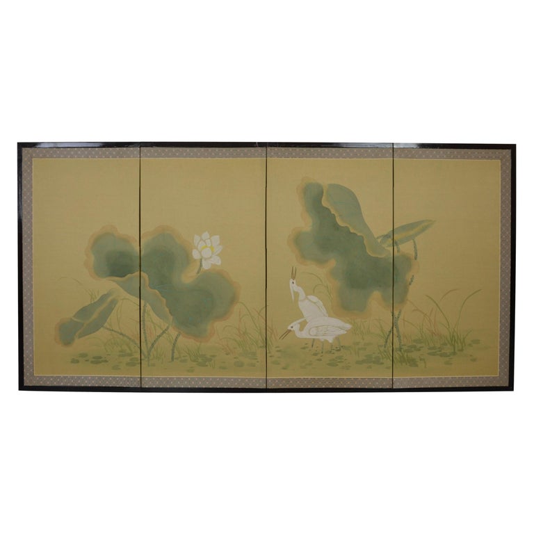 Japanese 4-Panel Screen at 1stDibs