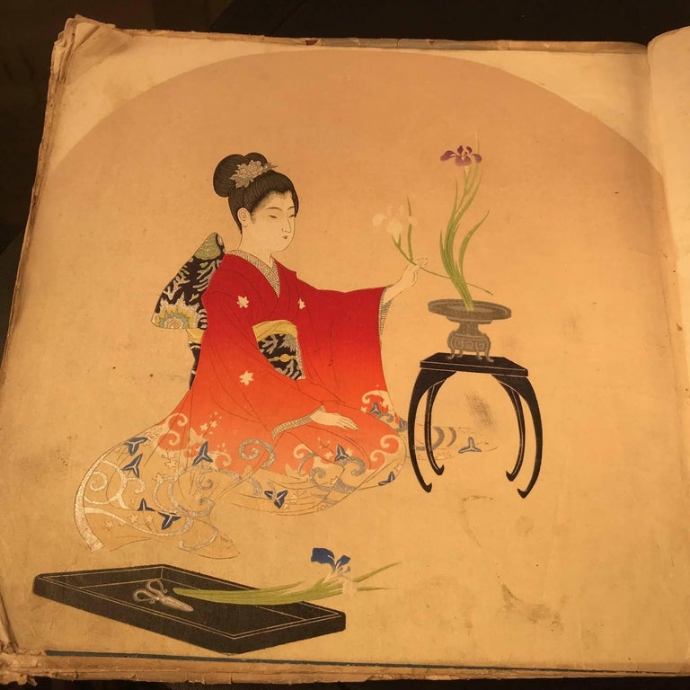 Japanese 89 Antique Brilliant Color Woodblock Fan Prints Immediately ...