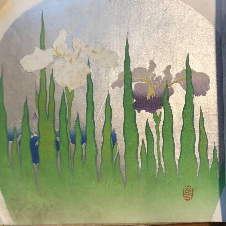 Japanese 89 Antique Brilliant Color Woodblock Fan Prints Immediately ...