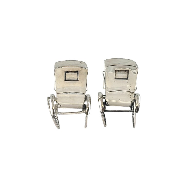 Japanese 950 Sterling Silver Rickshaw Cart Salt and Pepper Shakers For ...