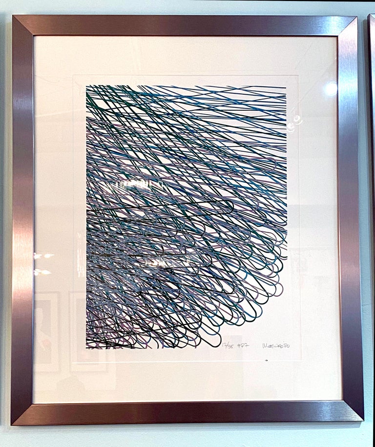 Japanese Abstract Expressionist Serigraph, Signed and Numbered, Mashiko ...