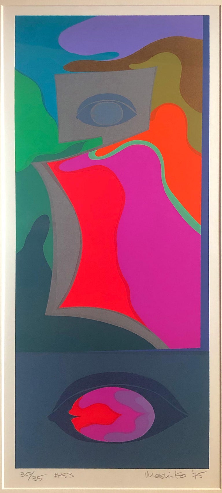 Japanese Abstract Expressionist Serigraphs, Signed and Numbered ...