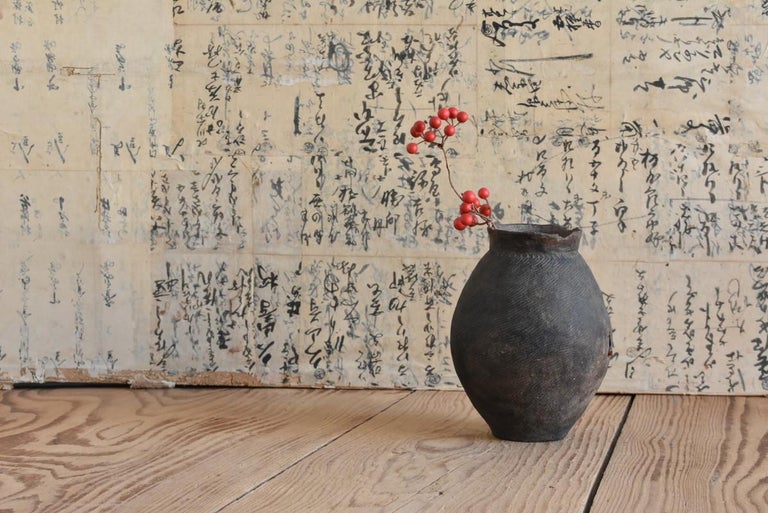 Japanese Ancient Small Pottery / Jomon Pottery Jar / 3000 Years ago ...