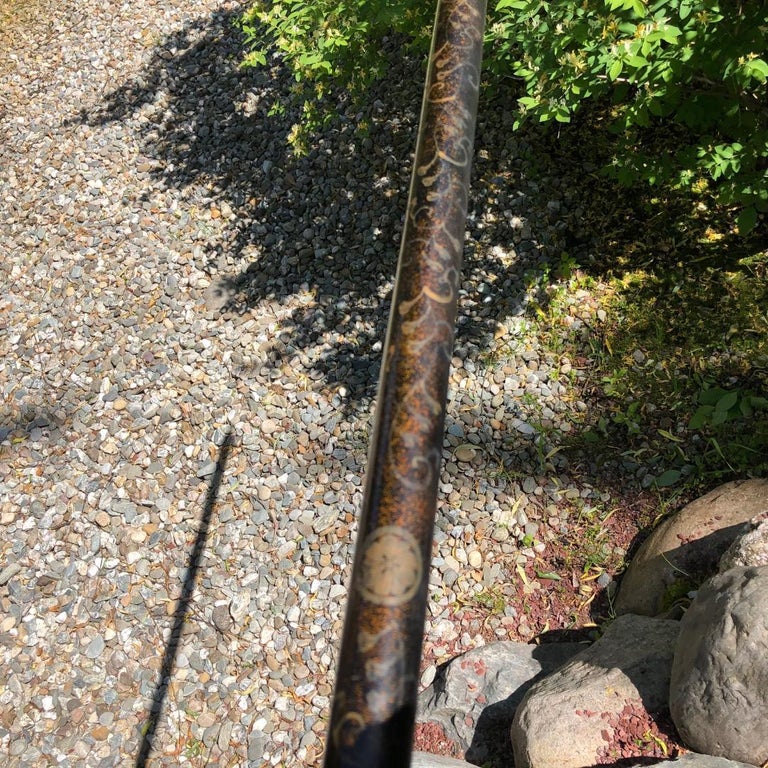 Japanese Antique Black and Gold Lacquer Samurai Spear Yari Edo Rare ...
