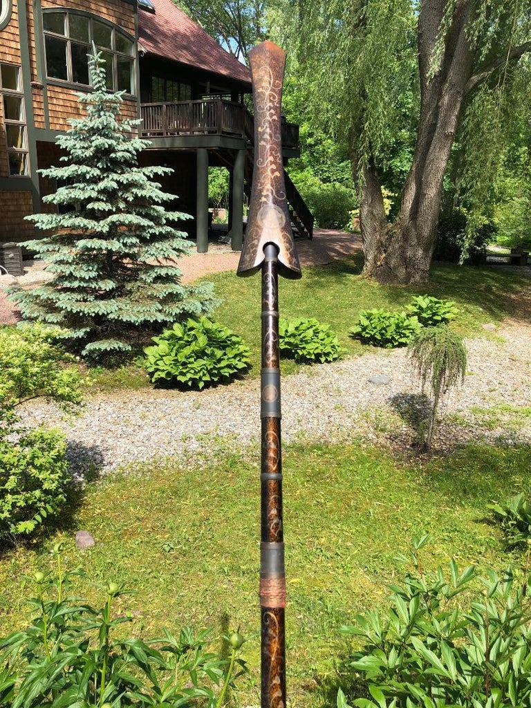 Japanese Antique Black and Gold Lacquer Samurai Spear Yari Edo Rare ...