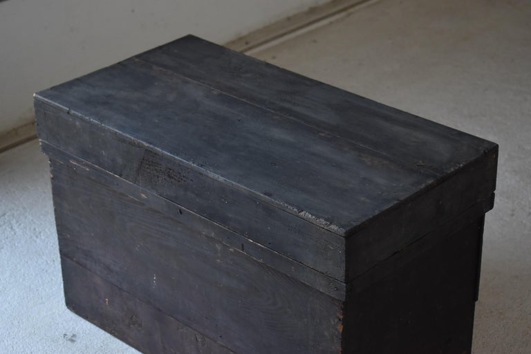Japanese Antique Black Wooden Box 1860s-1900s/Sofa Table Coffee Table ...