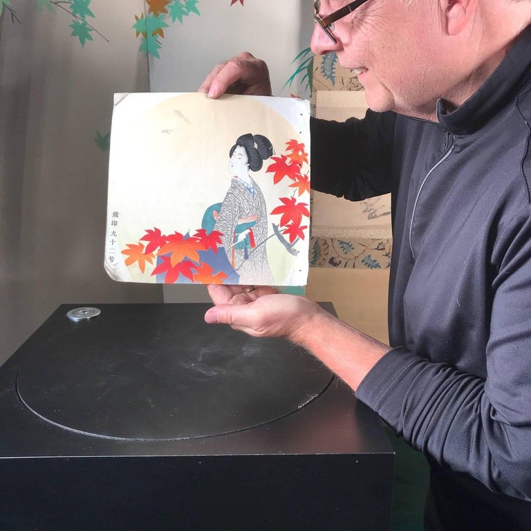 Japanese Antique Brilliant Colors Ten Woodblock Fan Prints Immediately ...