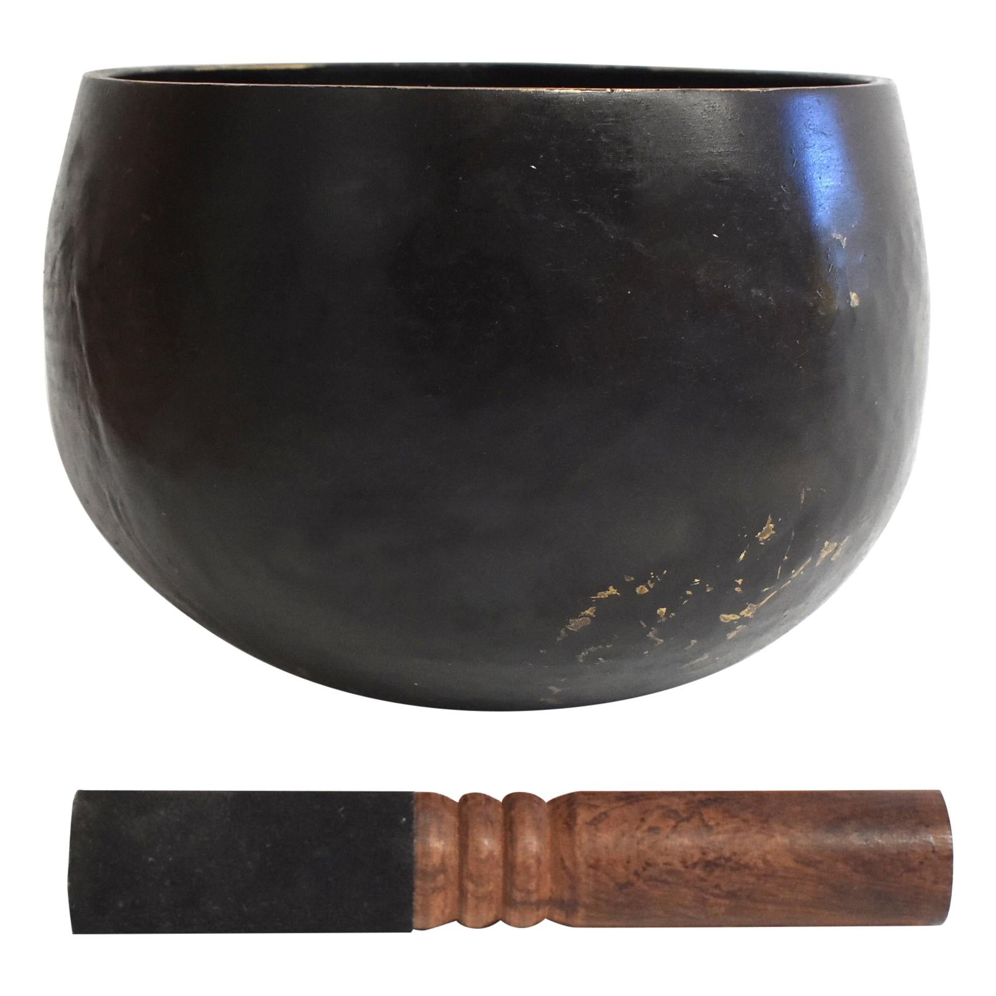 Japanese Antique Bronze Singing Bowl Signed at 1stDibs