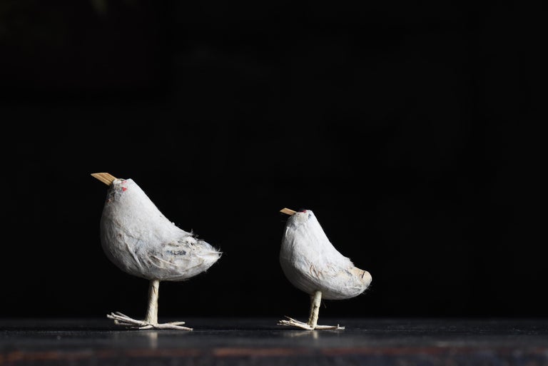 Japanese Antique Chicken Object 1860s-1900s / Animal Sculpture Wabi ...