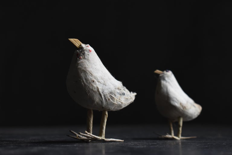 Japanese Antique Chicken Object 1860s-1900s / Animal Sculpture Wabi ...