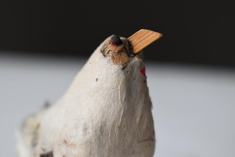 Japanese Antique Chicken Object 1860s-1900s / Animal Sculpture Wabi ...