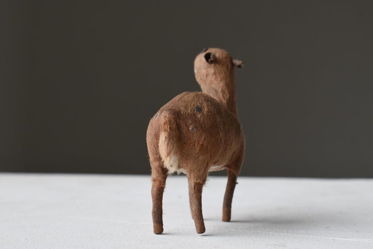 Japanese Antique Deer child 1900s-1920s / Animal figurines Object Wabi ...