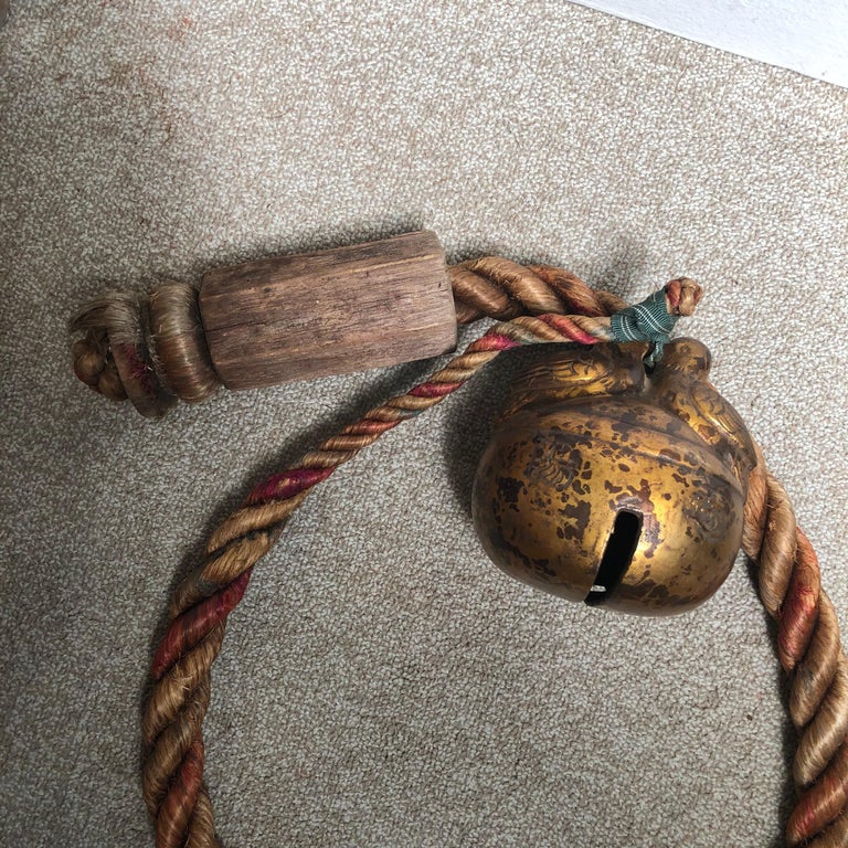 Japanese Antique "Double Bird" Hand Cast Shinto Temple Bell with Rope ...