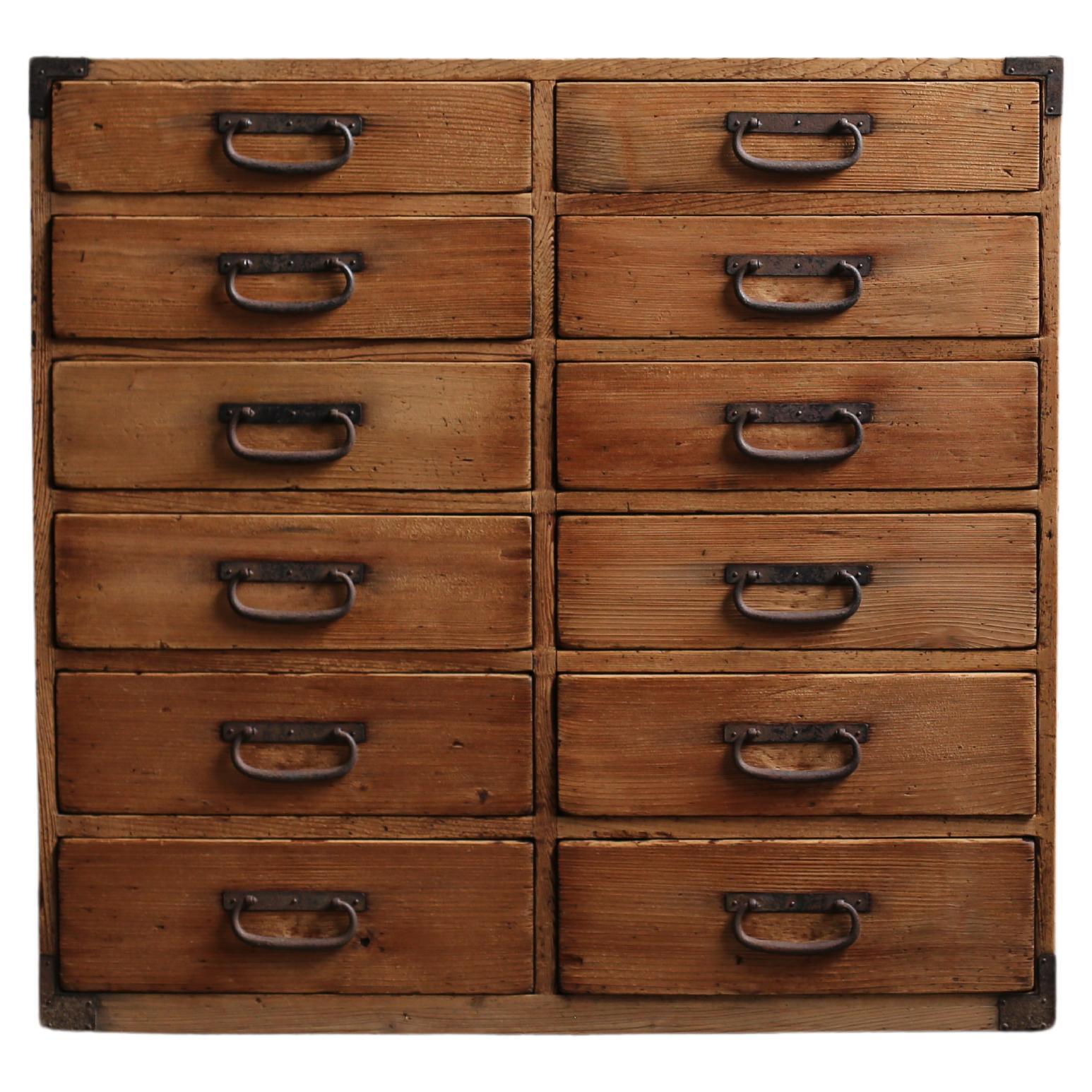 Japanese Antique Large Drawer 1860s-1900s / Sideboard Tansu Wabi Sabi ...