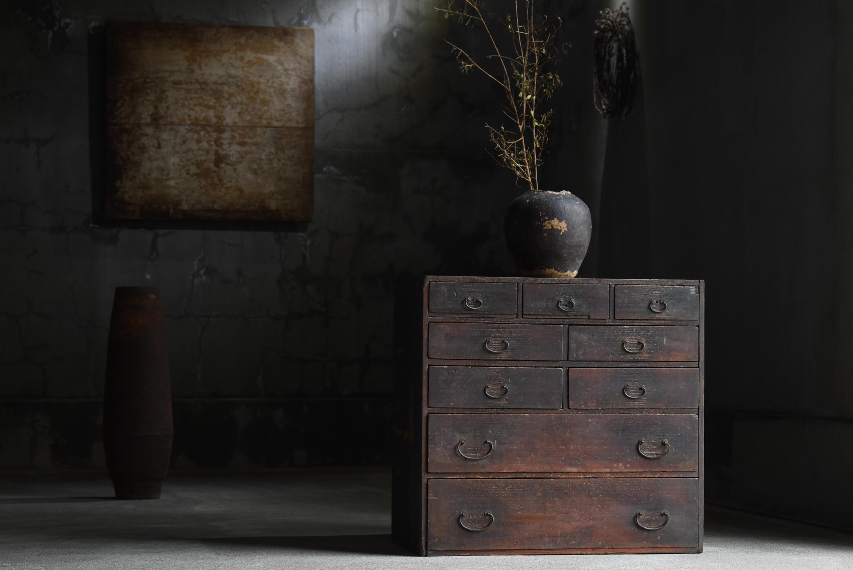 Japanese Antique Drawer 1860s-1900s / Sideboard Storage Tansu Wabisabi ...