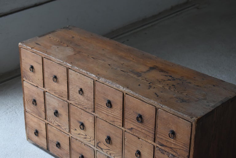 Japanese Antique Drawer 1860s-1900s / Tansu Cabinet Sideboard Wabi Sabi ...
