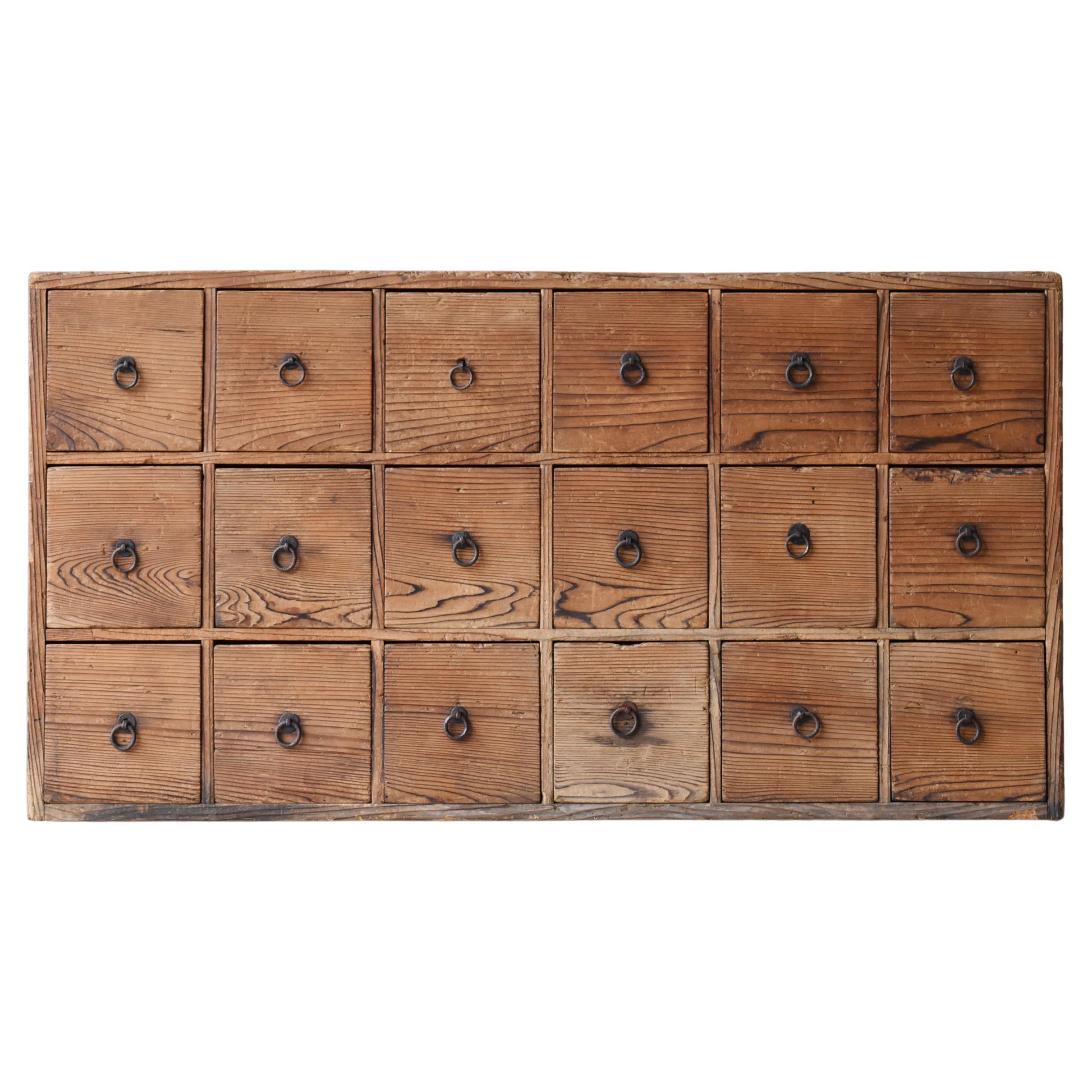 Antique 12-Drawer Pine Apothecary Specimen Cabinet, circa 1870 at 1stDibs