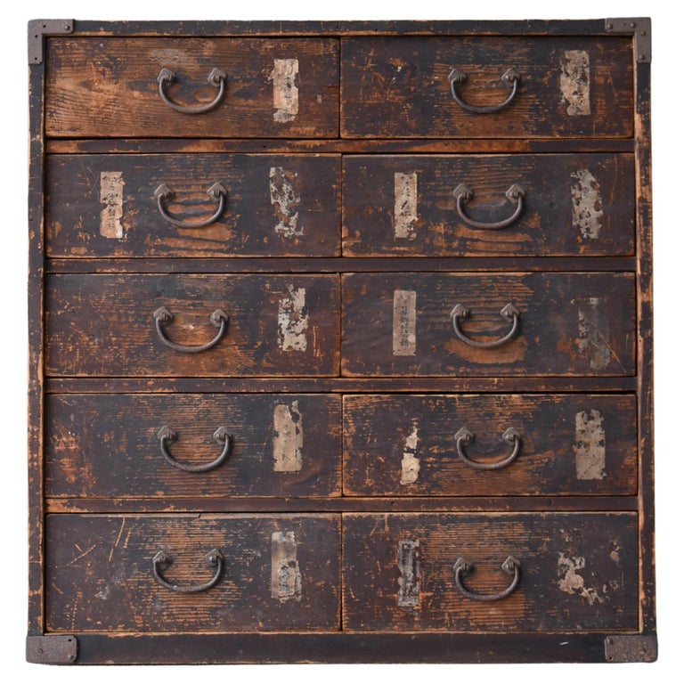 Japanese Antique Drawer 1860s-1900s/Tansu Chests of Drawers Storage ...