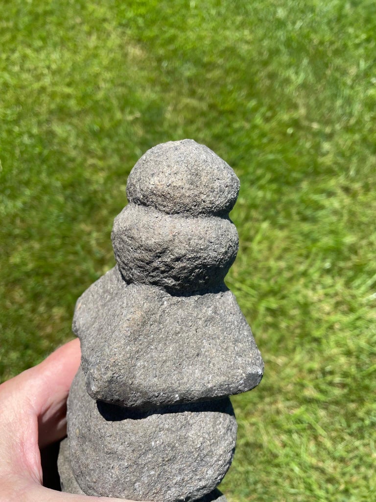 Japanese Antique Garden Stone Five Elements Earth, Wood, Water, Fire ...