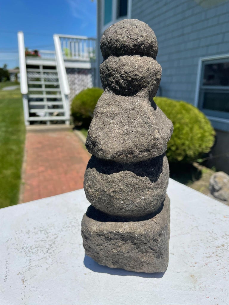Japanese Antique Garden Stone Five Elements Earth, Wood, Water, Fire ...