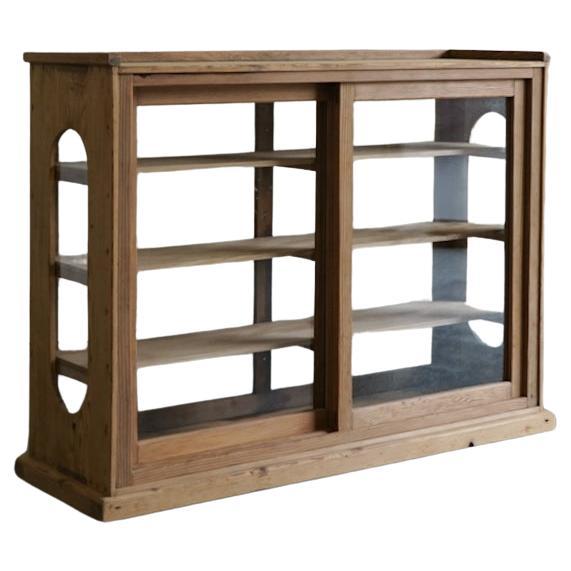 Japanese Antique Glass Display Case For Sale at 1stDibs