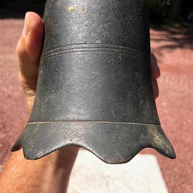 Japanese Antique Hand Cast Bronze "Duck Bill" Bell, Old Kyoto ...