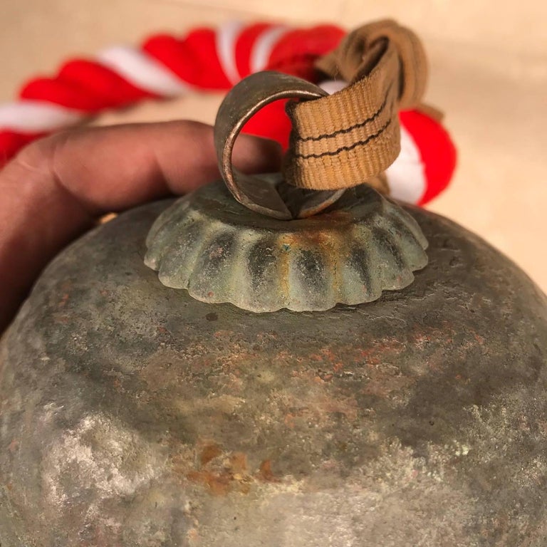 Japanese Antique Shinto Suzu Temple Bell with Large 72" Pull Rope ...