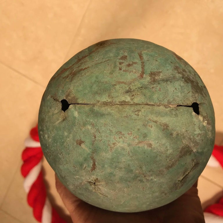 Japanese Antique Shinto Suzu Temple Bell with Large 72" Pull Rope ...