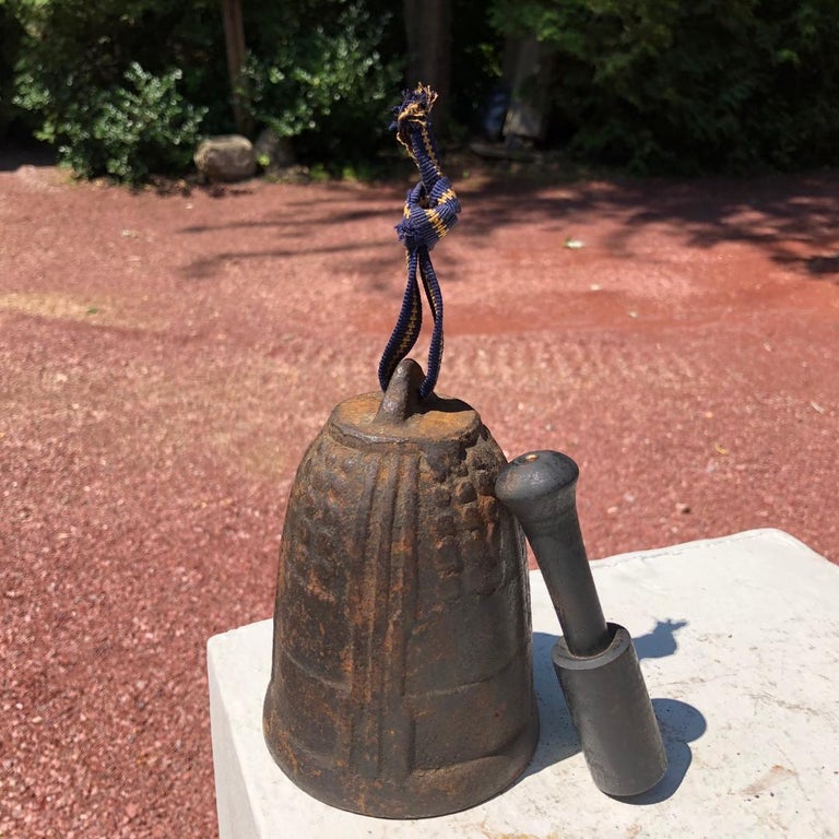 Japanese Antique Hand Cast Temple Bell and Striker, Old Kyoto ...