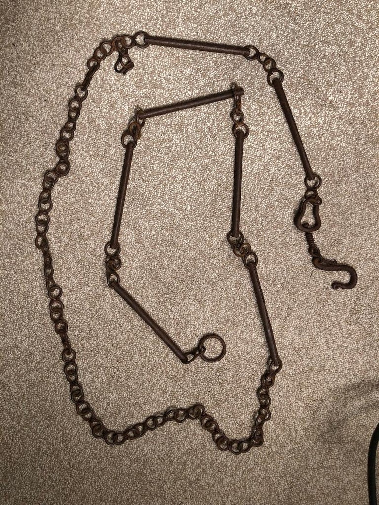Japanese Antique Hand Forged Iron Suspension Chain, Rare at 1stDibs ...