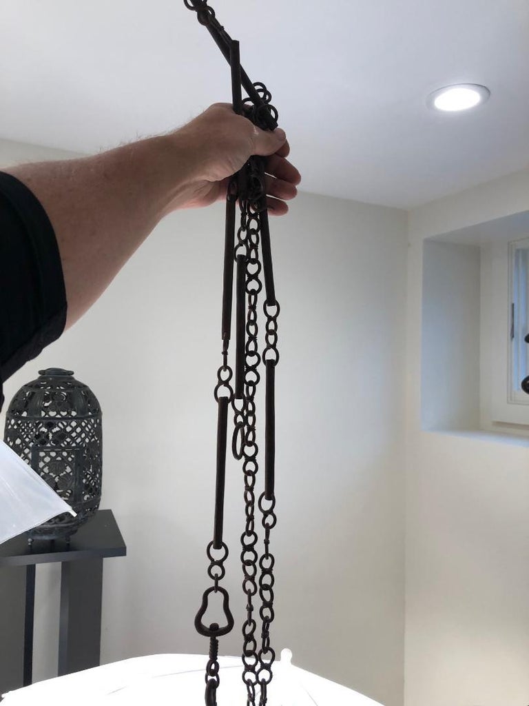 Japanese Antique Hand Forged Iron Suspension Chain, Rare at 1stDibs ...