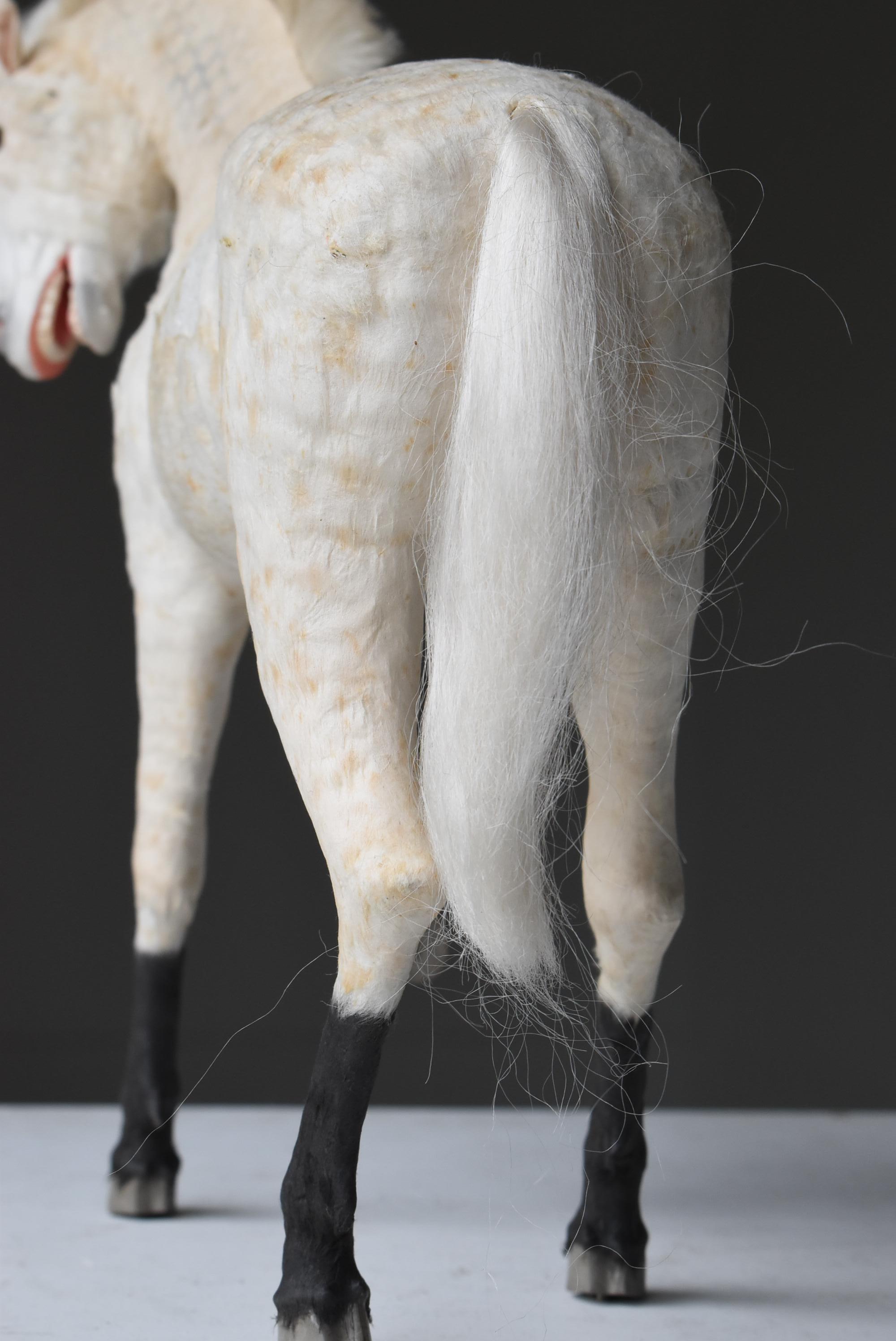 Japanese Antique Horse Figurine 1860s-1900s/Mingei Folk Art Wabisabi ...