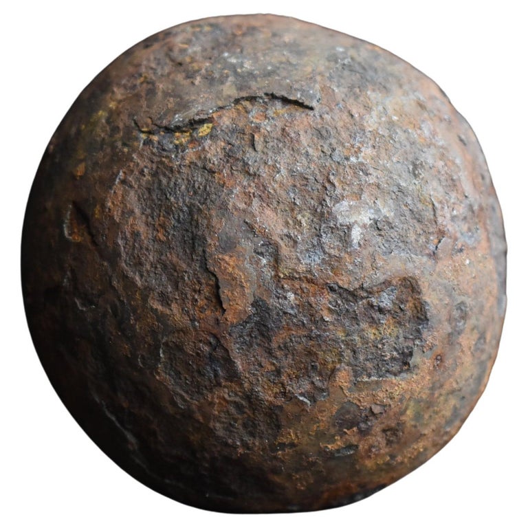 Japanese Antique Iron Ball "Shell" 1900s-1940s / Figurine Steel Object ...