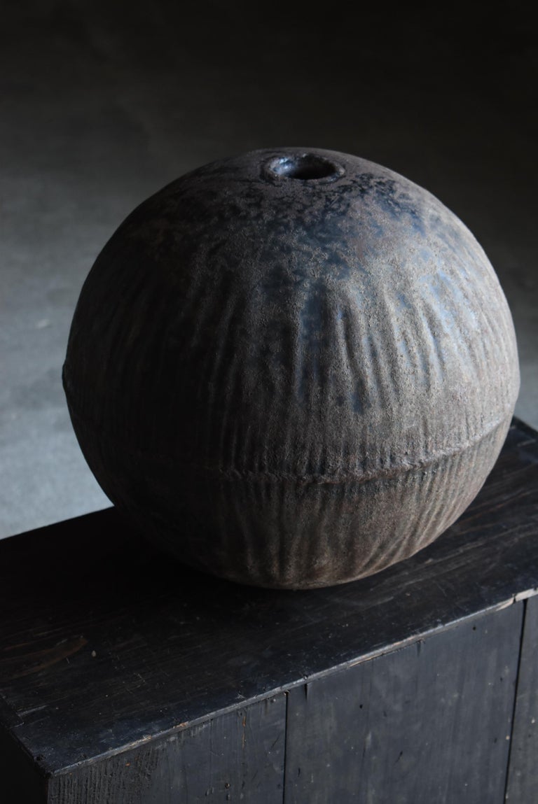 Japanese Antique Iron Sphere 1920s-1940s / Flower Vase Ball Object Wabi ...