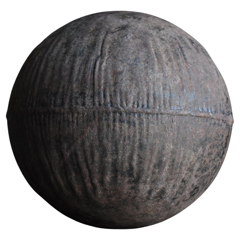 Japanese Antique Iron Sphere 1920s-1940s / Flower Vase Ball Object Wabi ...