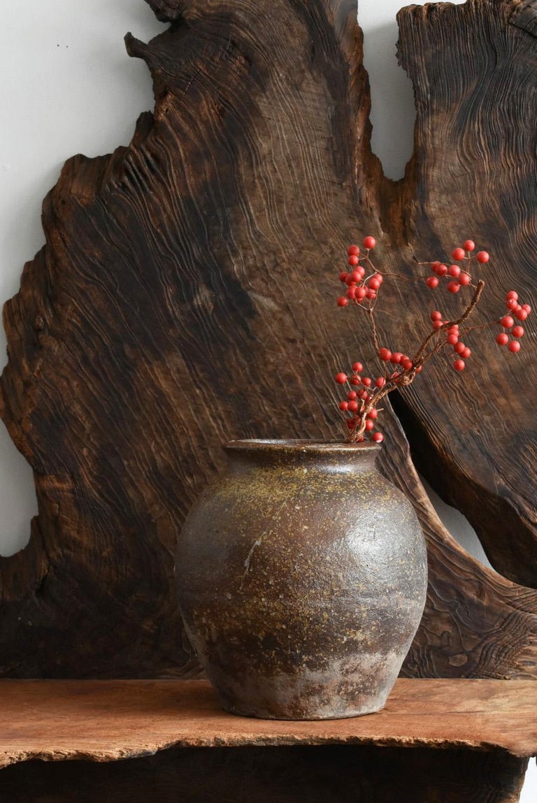 Japanese Antique Jar "e-chi-zen ware" 1603-1800 / Beautiful Baked Vase ...