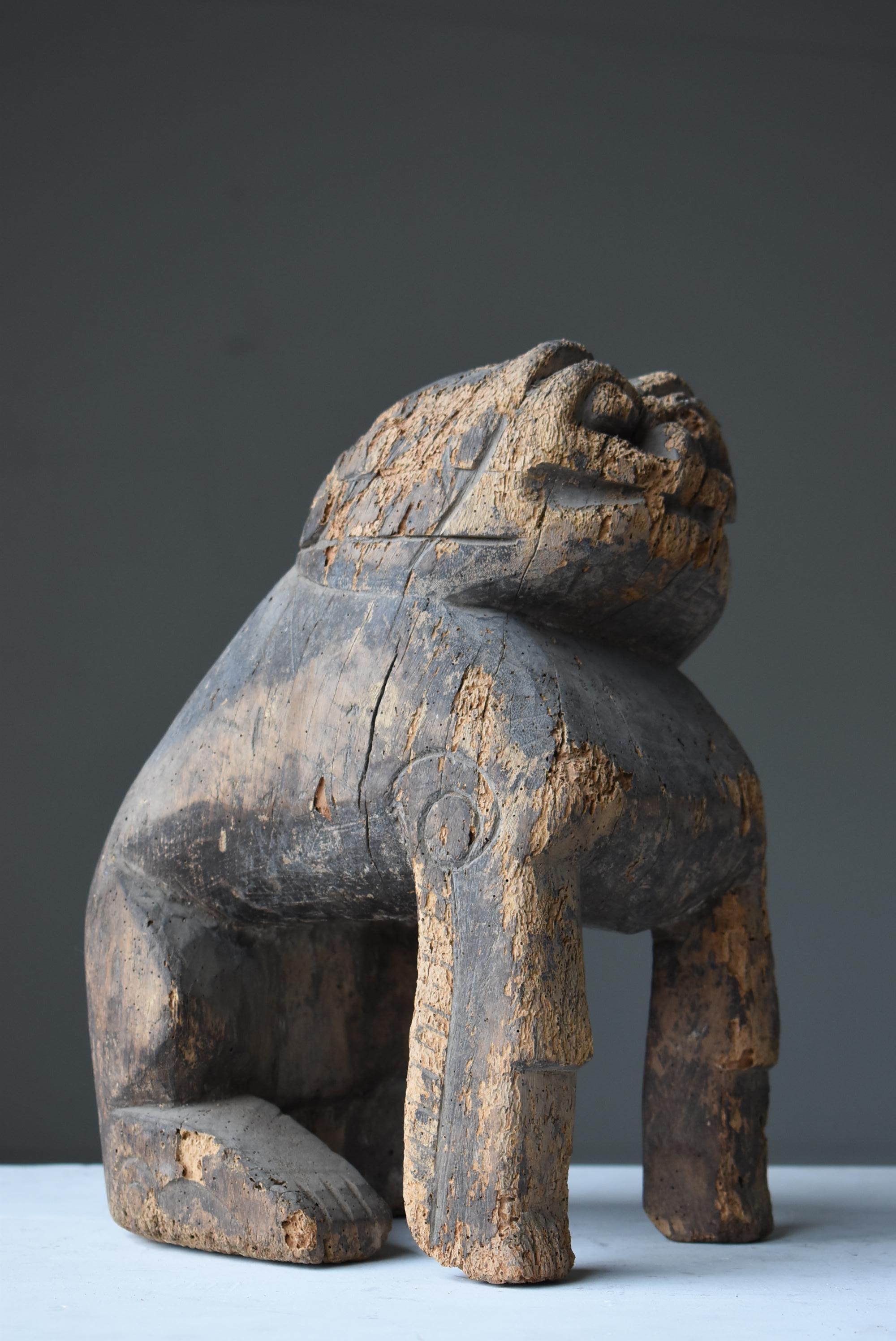 Japanese Antique 'KOMAINU' Shrine Guardian Dog Statues 1336s-1392s ...