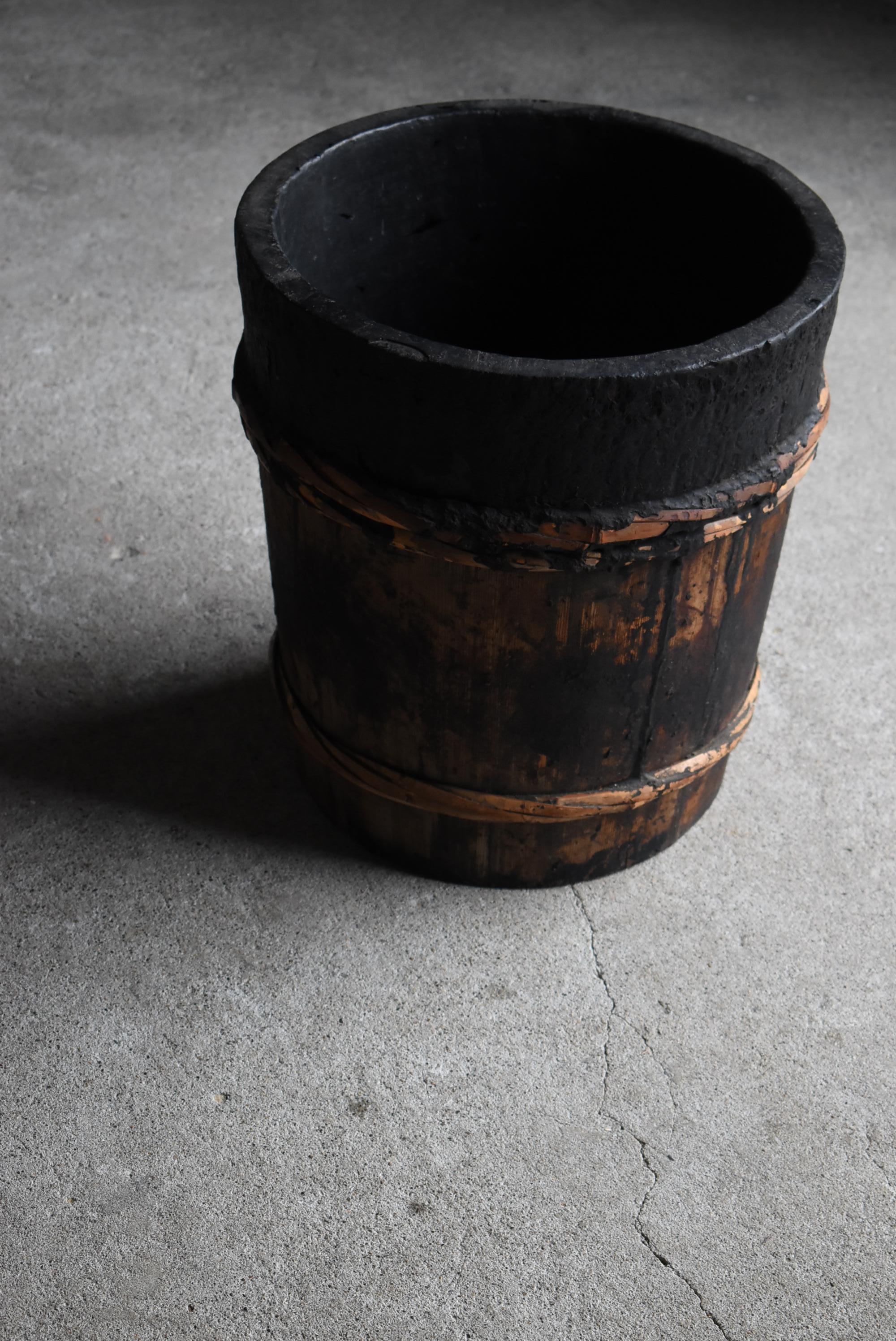 Japanese Antique Lacquer Bucket 1860s-1900s / Plant Cover Wabi Sabi For ...