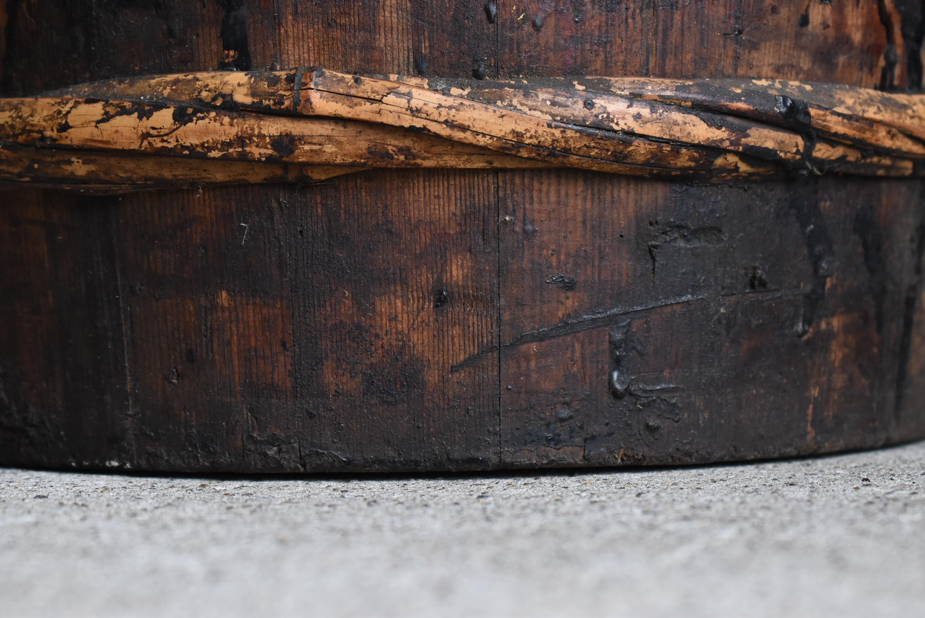 Japanese Antique Lacquer Bucket 1860s-1900s / Plant Cover Wabi Sabi For ...