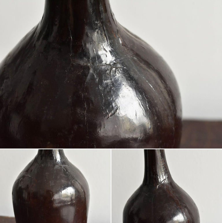 Japanese Antique Lacquered Wooden Container / Sake Bottle Type/Taisho ...