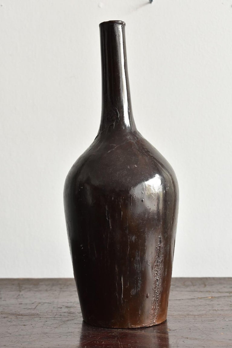 Japanese Antique Lacquered Wooden Container / Sake Bottle Type/Taisho ...