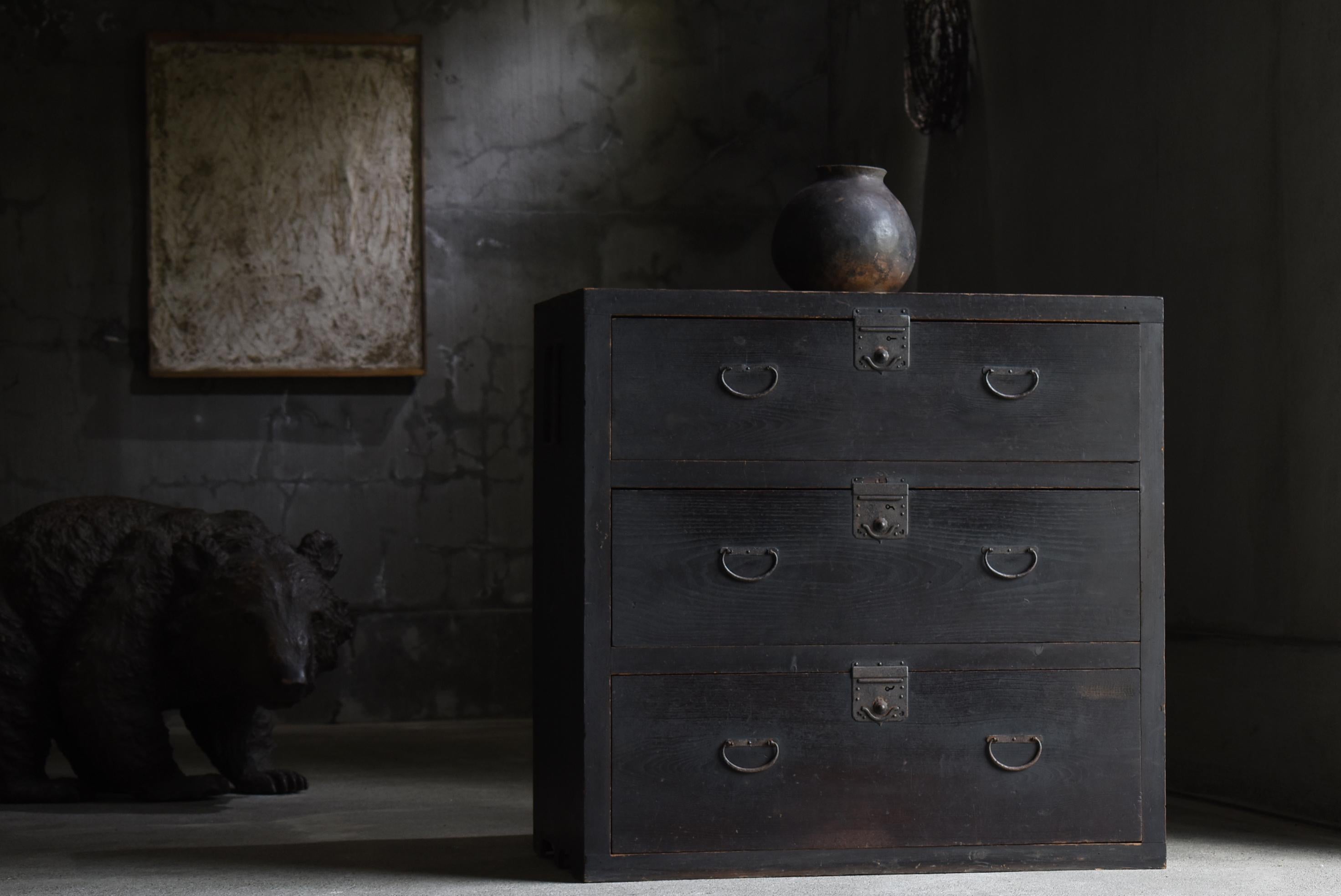 Japanese Antique Large Drawer 1860s-1900s / Tansu Sideboard Wabi Sabi ...