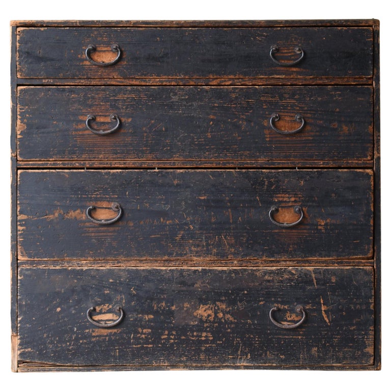 Japanese Antique Large Drawer 1860s-1900s/Tansu Storage Wabisabi Mingei ...