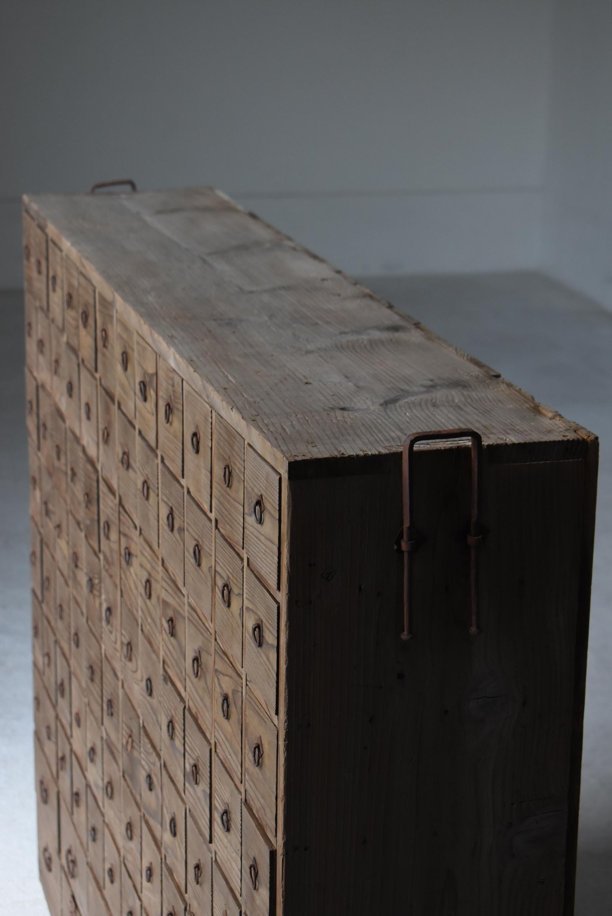 Japanese Antique Large Medicine Chest 1874s / Tansu Drawer Wabi-Sabi ...