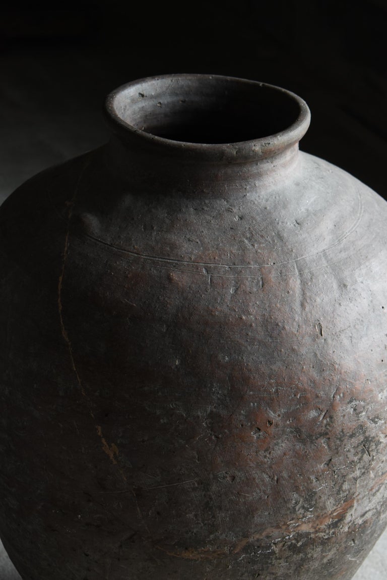 Japanese Antique Large Pottery Vase 1700s-1800s / Vessel Flower Vase ...