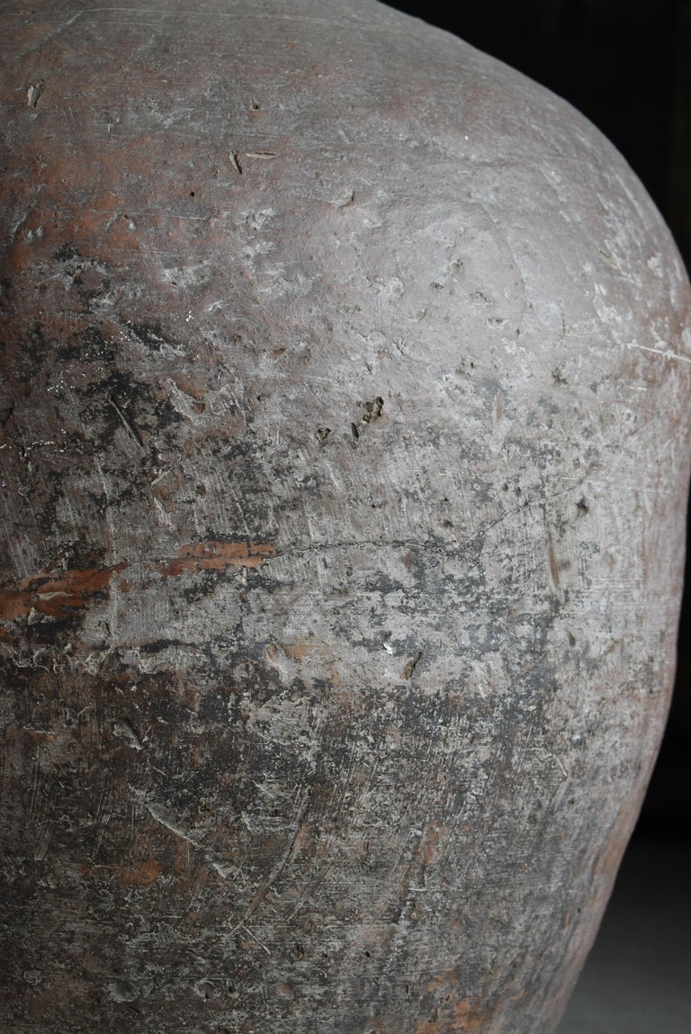 Japanese Antique Large Pottery Vase 1700s-1800s / Vessel Flower Vase ...